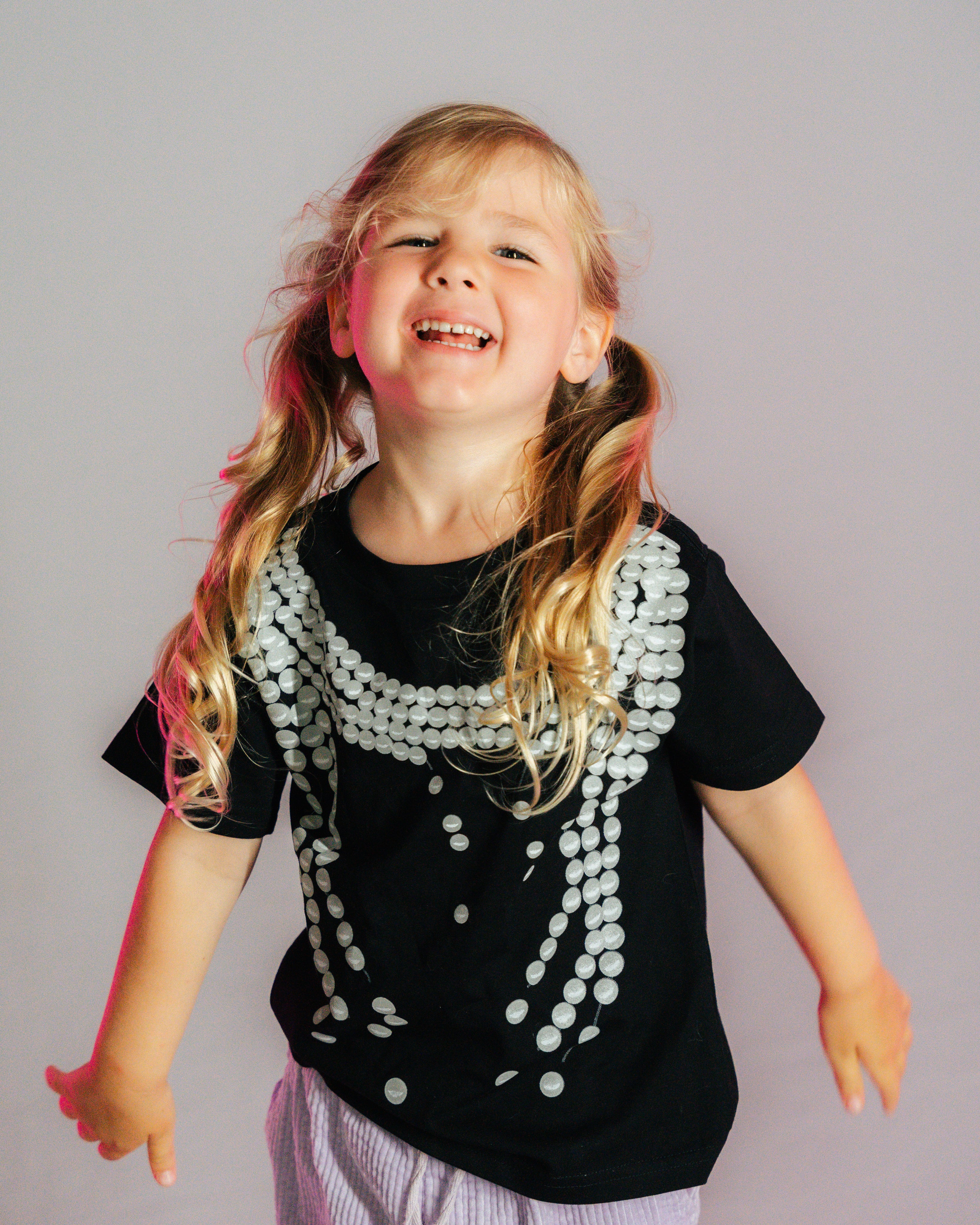 Karen Walker Mini Broken Pearls T-Shirt Black – nic&cole