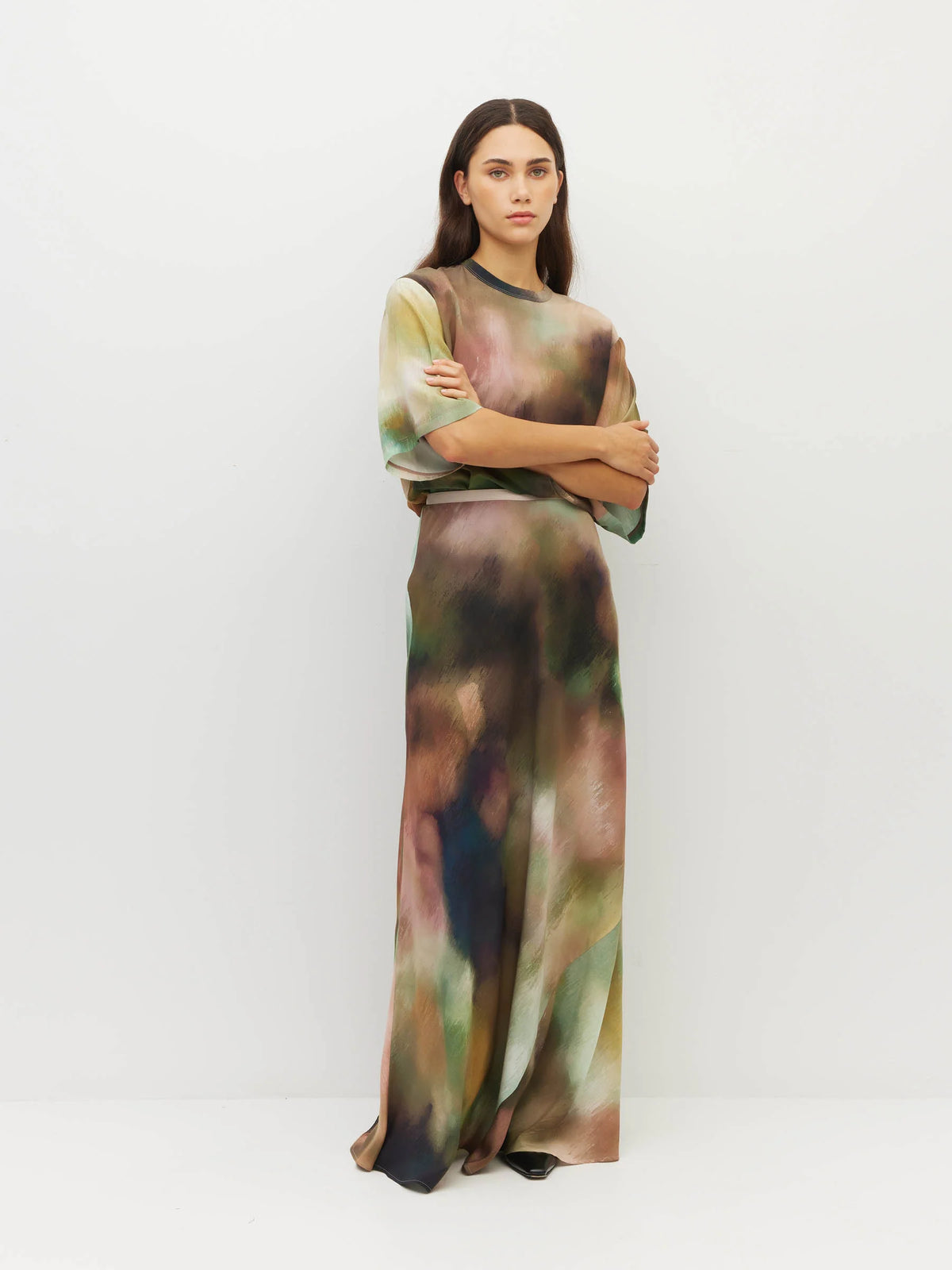 Juliette Hogan Arielle Skirt Solara Grand Silk CDC Golden Hour – nic&cole